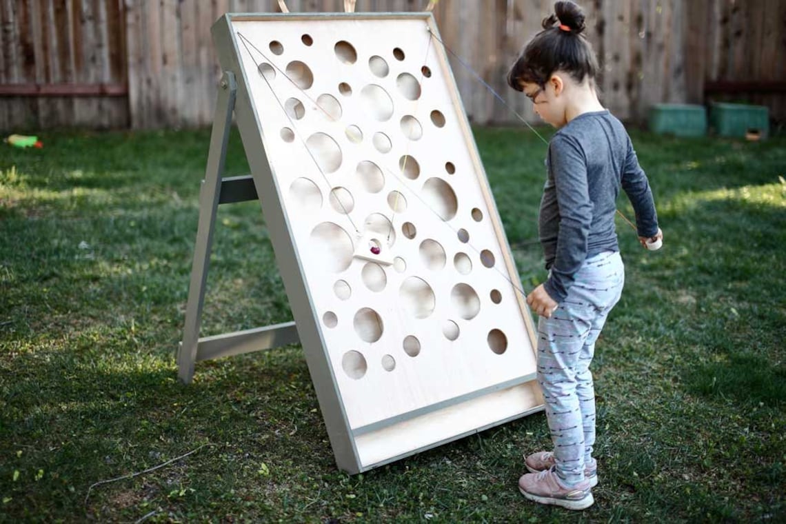 DIY Wall Ball Maze Game Plans vertical Ball Maze String - Etsy