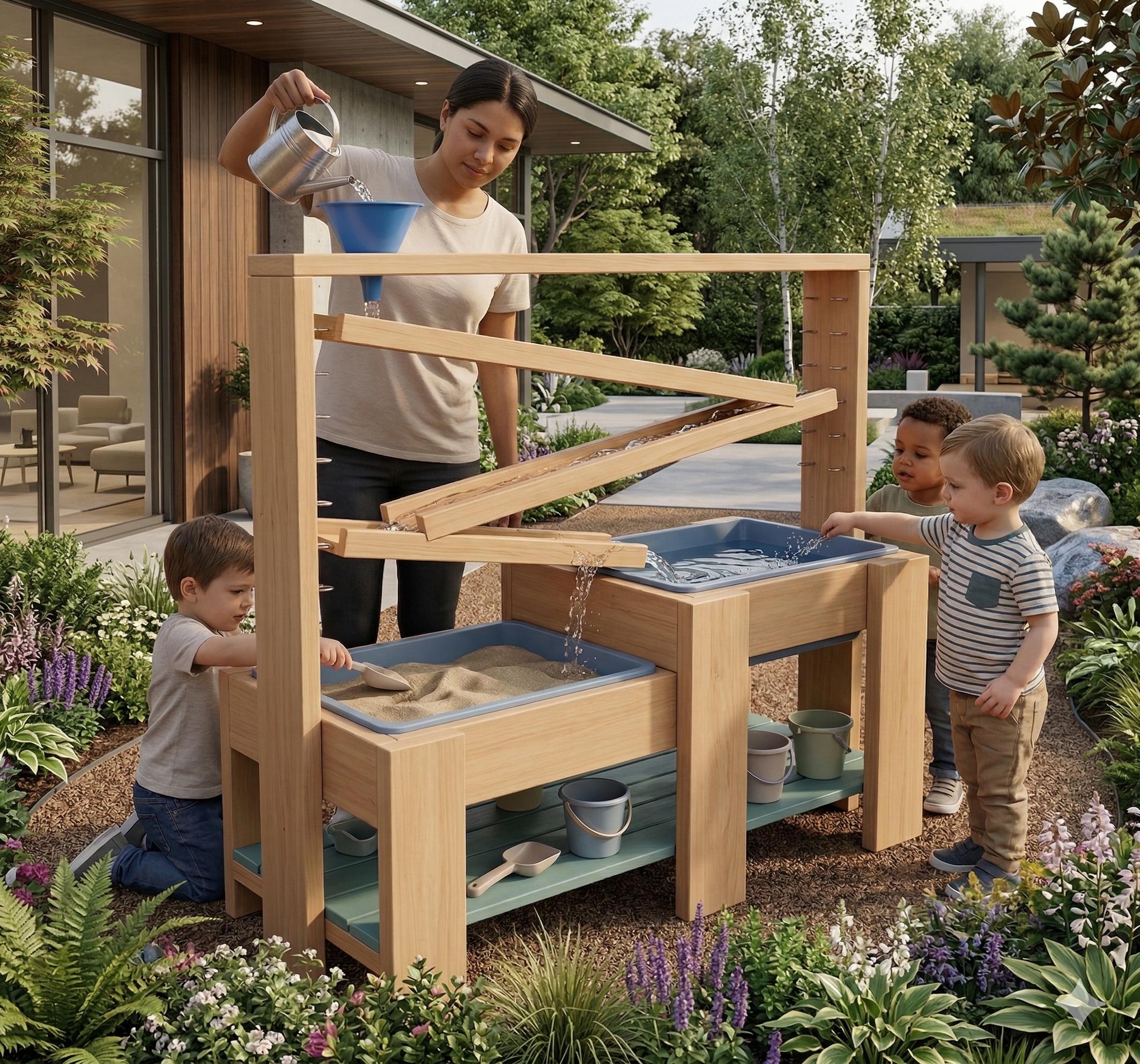 DIY Sand and Water Play Table Plans (PDF File Download Only) | Kids ...