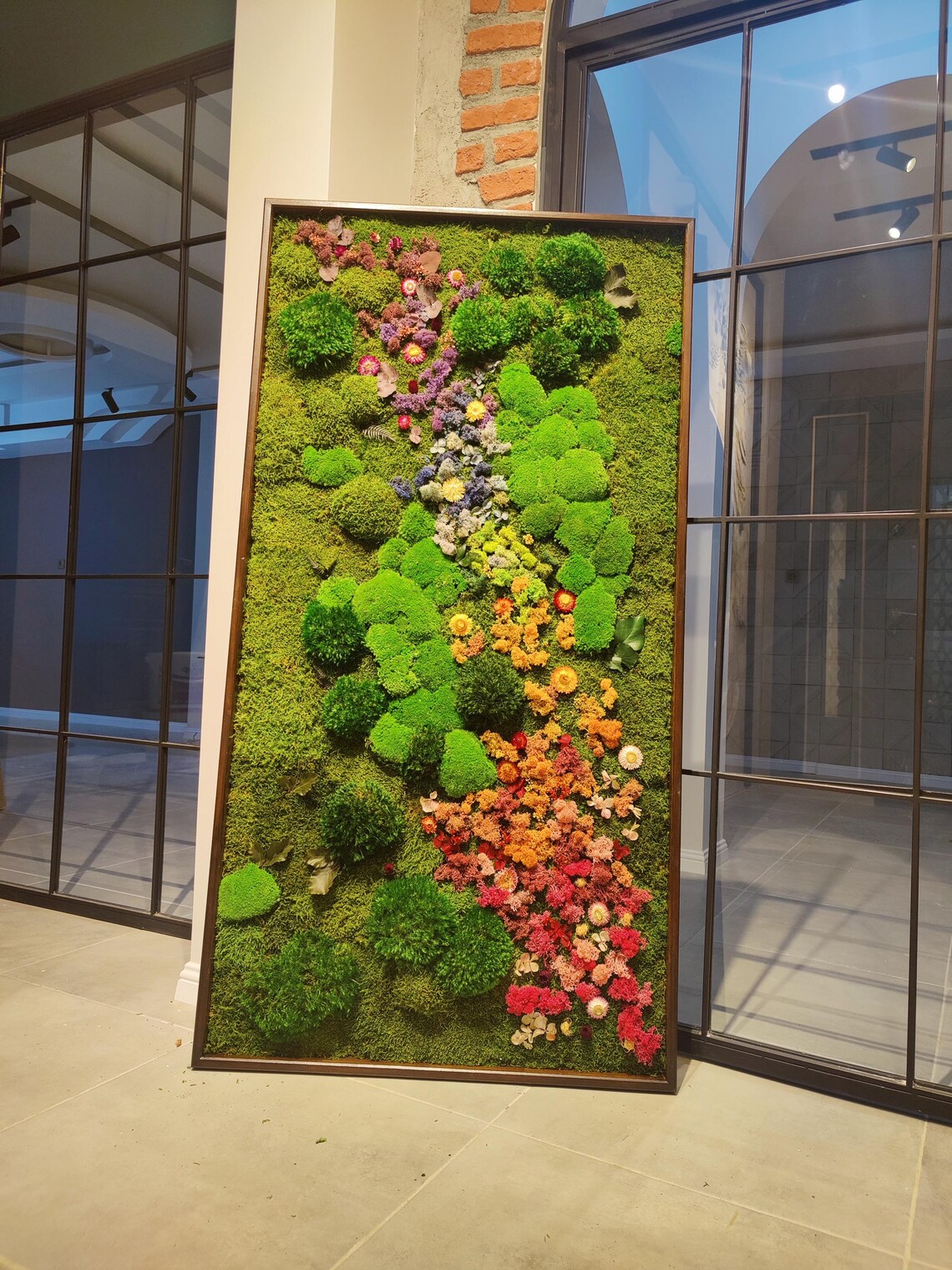 Preserved Moss Wall Art | Rainbow Gradient Botanical Decor | Eco ...