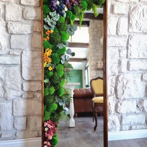 Large Rectangle Mirror, Mirror Moss Wall Art, Preserved Moss, Living ...