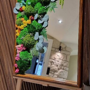 Large Rectangle Mirror, Mirror Moss Wall Art, Preserved Moss, Living ...