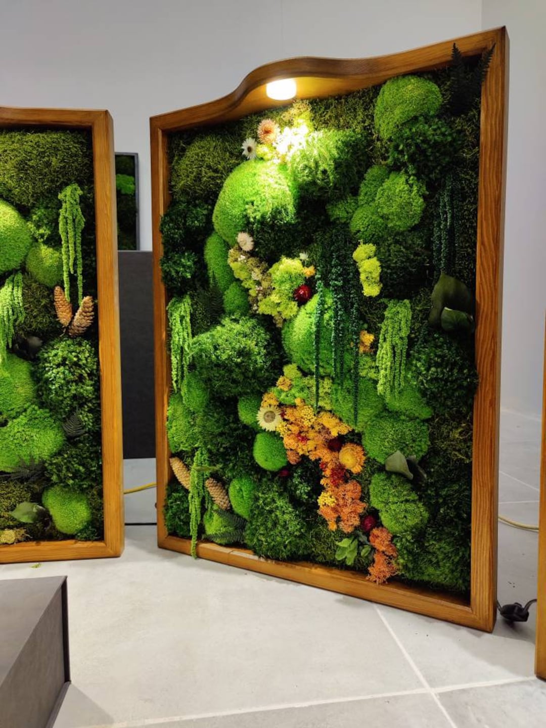 Illuminated Moss Wall Art | LED Lighted Preserved Moss Frame | Nature ...