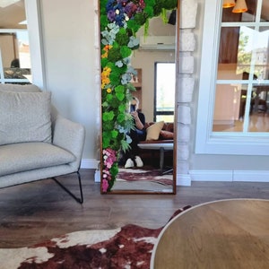 Large Rectangle Mirror, Mirror Moss Wall Art, Preserved Moss, Living ...