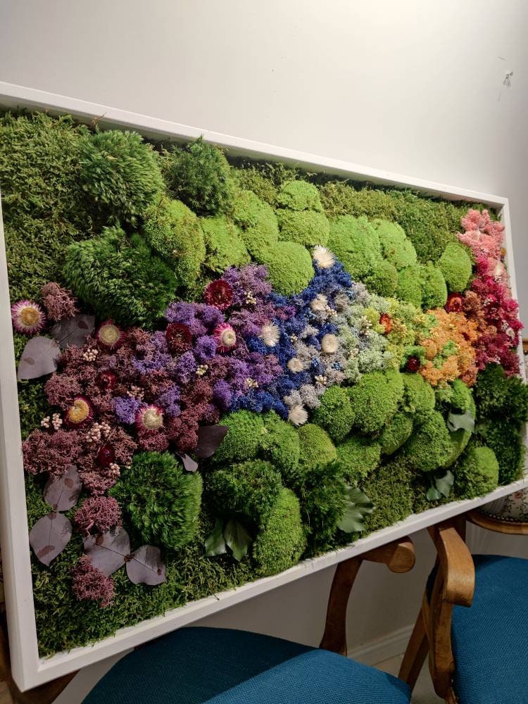 Floral Moss Wall Artlovely Moss Decor Vertical Moss Wall - Etsy UK