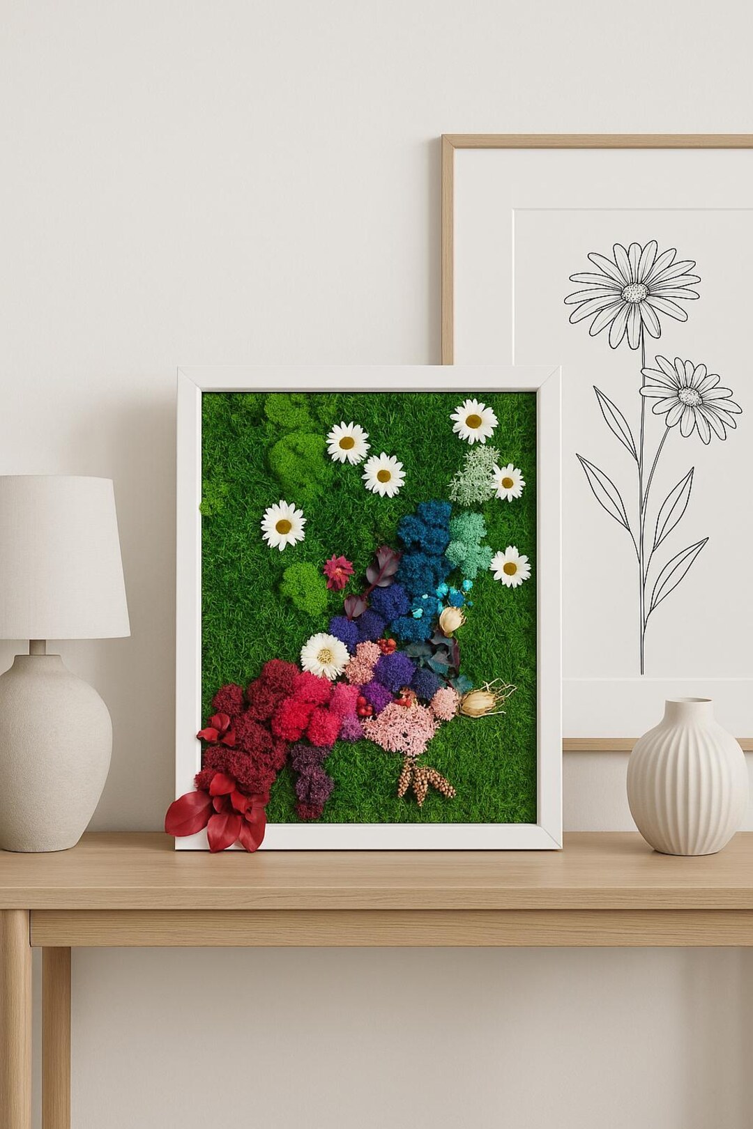 Valentinstag Geschenk, Moos Wand Kunst, Große Lebende Wand ...