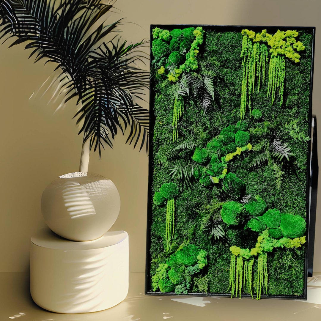 Moss Wall Art Preserved Moss Wall Decor Living Room Office Decor Real ...