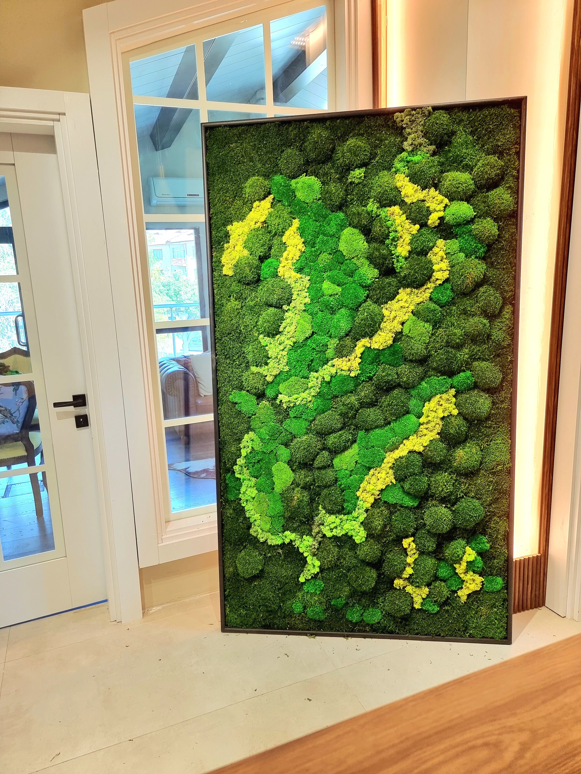 Large Preserved Moss Wall Art Panel, Luxury Green Moss Wall, Framed ...