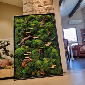 Preserved Moss Wall Art: Handmade Natural Wood Botanical Decor - Etsy
