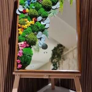 Large Rectangle Mirror, Mirror Moss Wall Art, Preserved Moss, Living ...