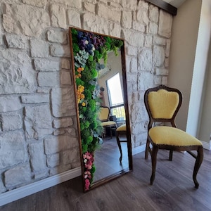 Large Rectangle Mirror, Mirror Moss Wall Art, Preserved Moss, Living ...