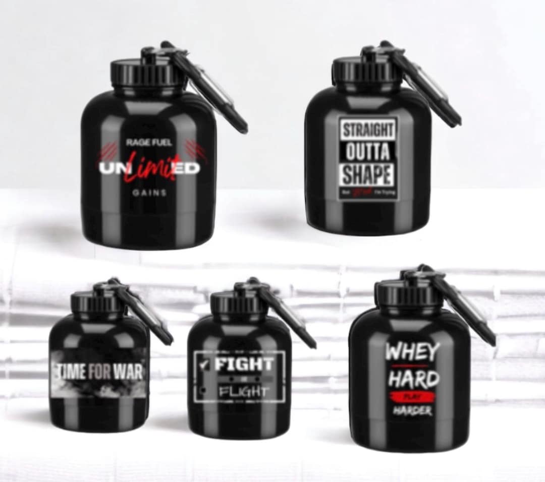 Mini Protein Bottle Portable Protein Container Powder Bottle With Whey ...