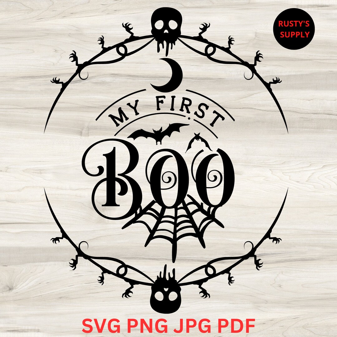 My First Boo SVG - My First Boo PNG - First Halloween SVG - My First ...