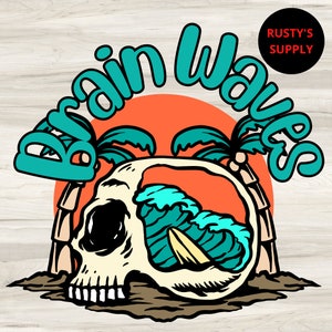 Brain Waves SVG – Brain Waves PNG - Beach SVG - Beach Sublimation ...