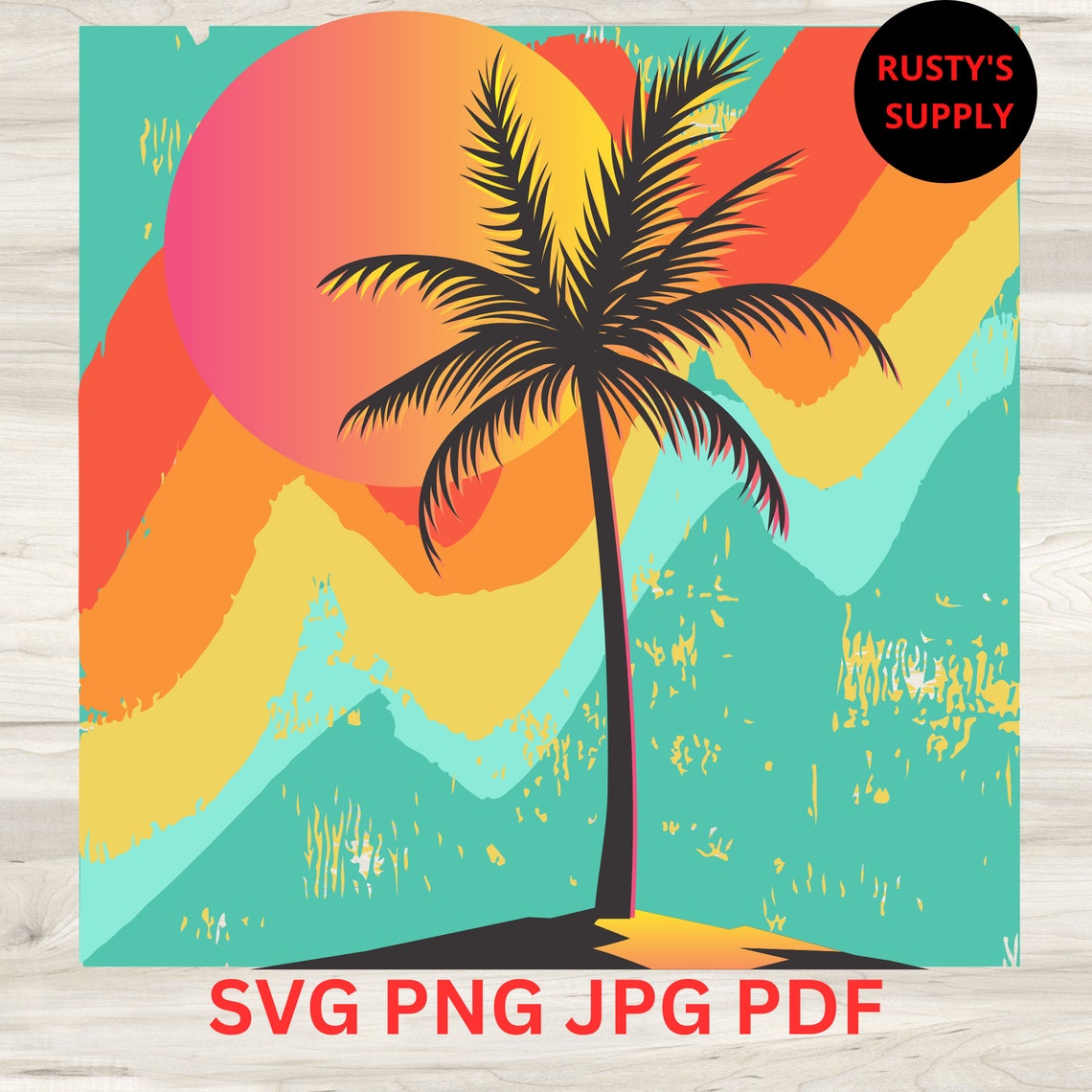 Tropical Sunset SVG – Tropical Sunset PNG - Beach Scene – Tropical SVG ...