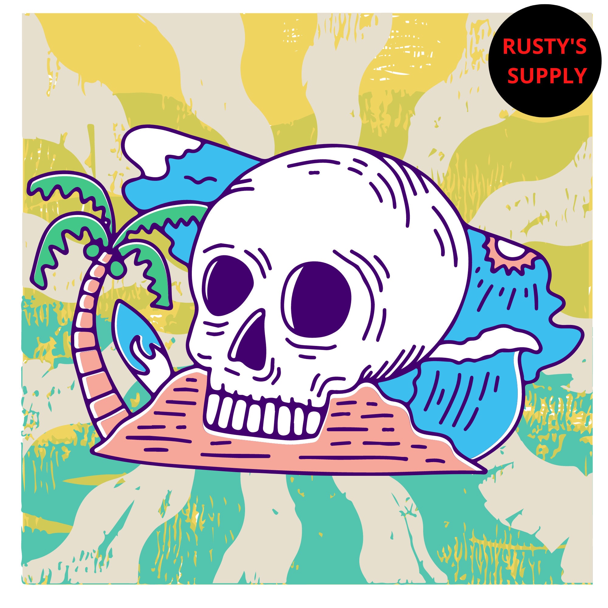 Beach Skull SVG – Beach Skull PNG - Beach SVG - Beach Sublimation ...