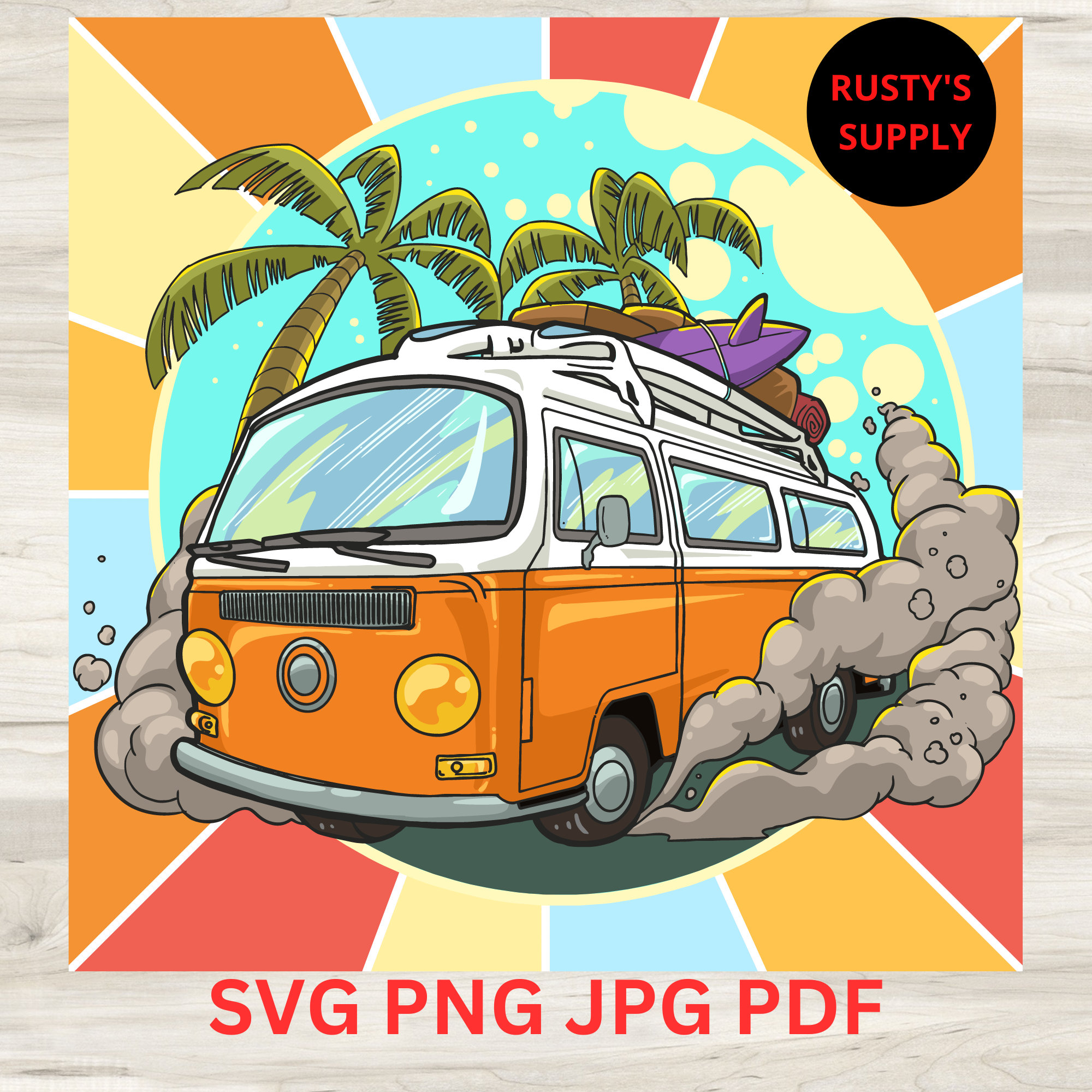 Beach Bus SVG Beach Bus PNG Beach SVG Beach Sublimation - Etsy