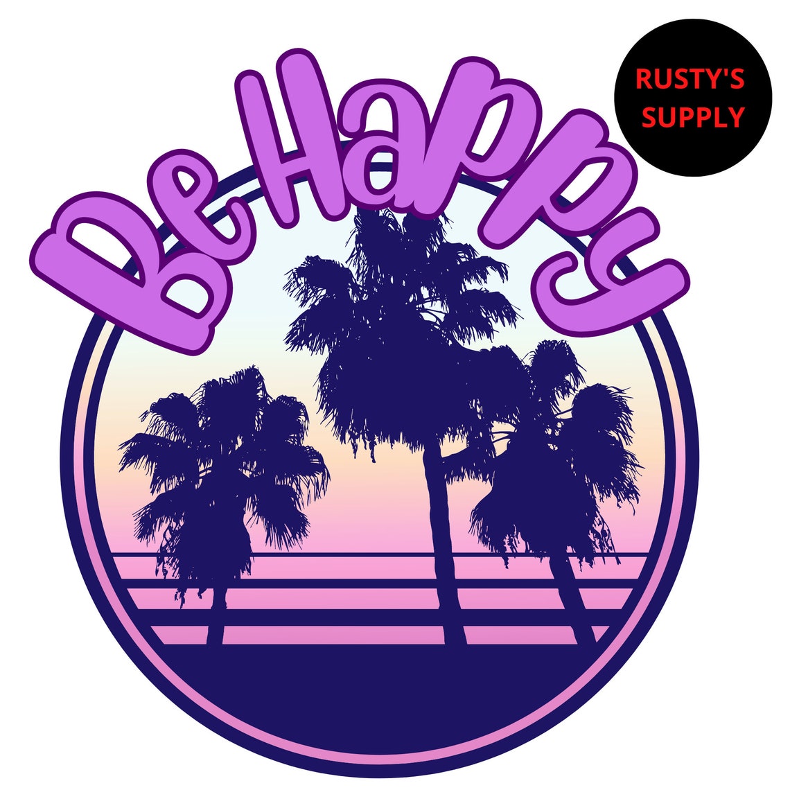 Be Happy SVG – Be Happy PNG - Beach SVG - Beach Sublimation Designs ...