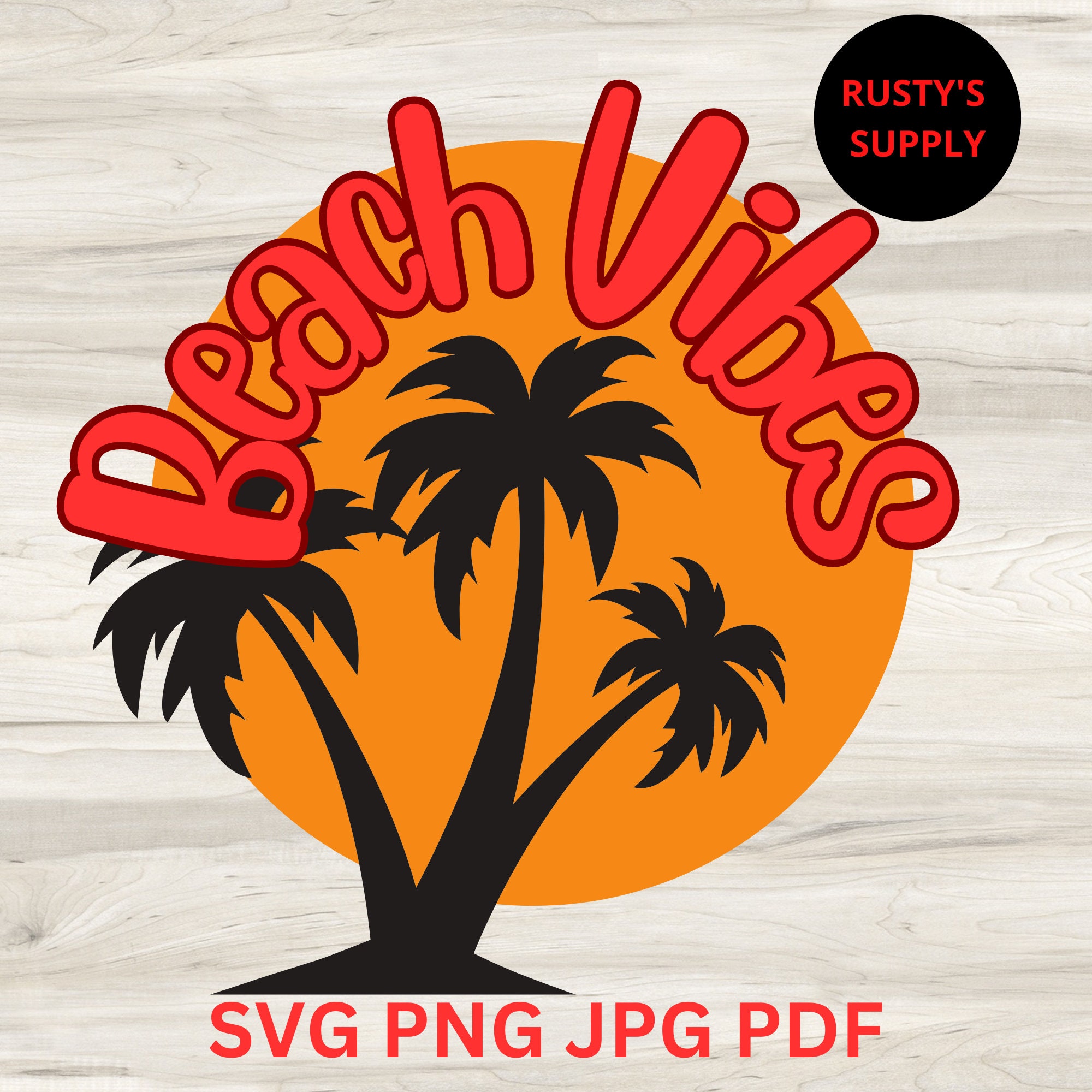 Beach Vibes SVG Beach Vibes PNG Beach SVG Beach - Etsy