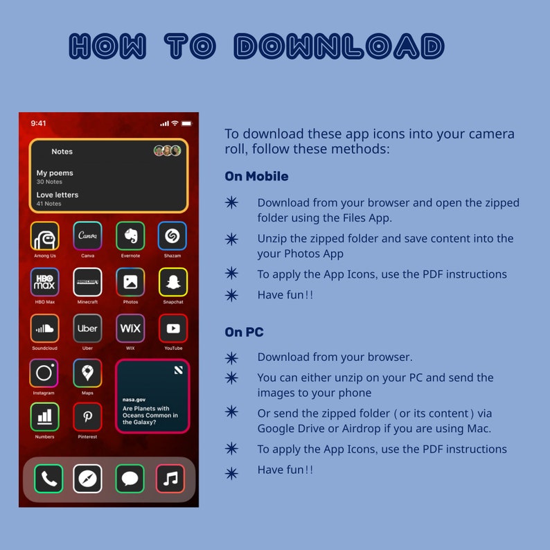 Dark Vintage Retro Ios 16 App Icons 80s Retro Theme, Retro App Icons ...