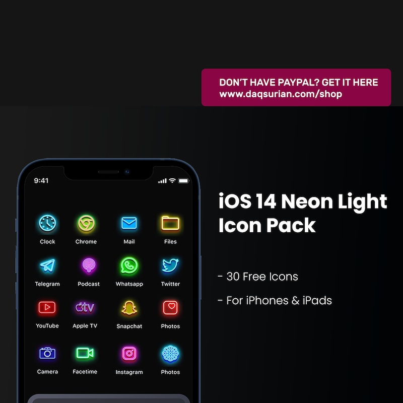 Neon Blue App Icons - Etsy