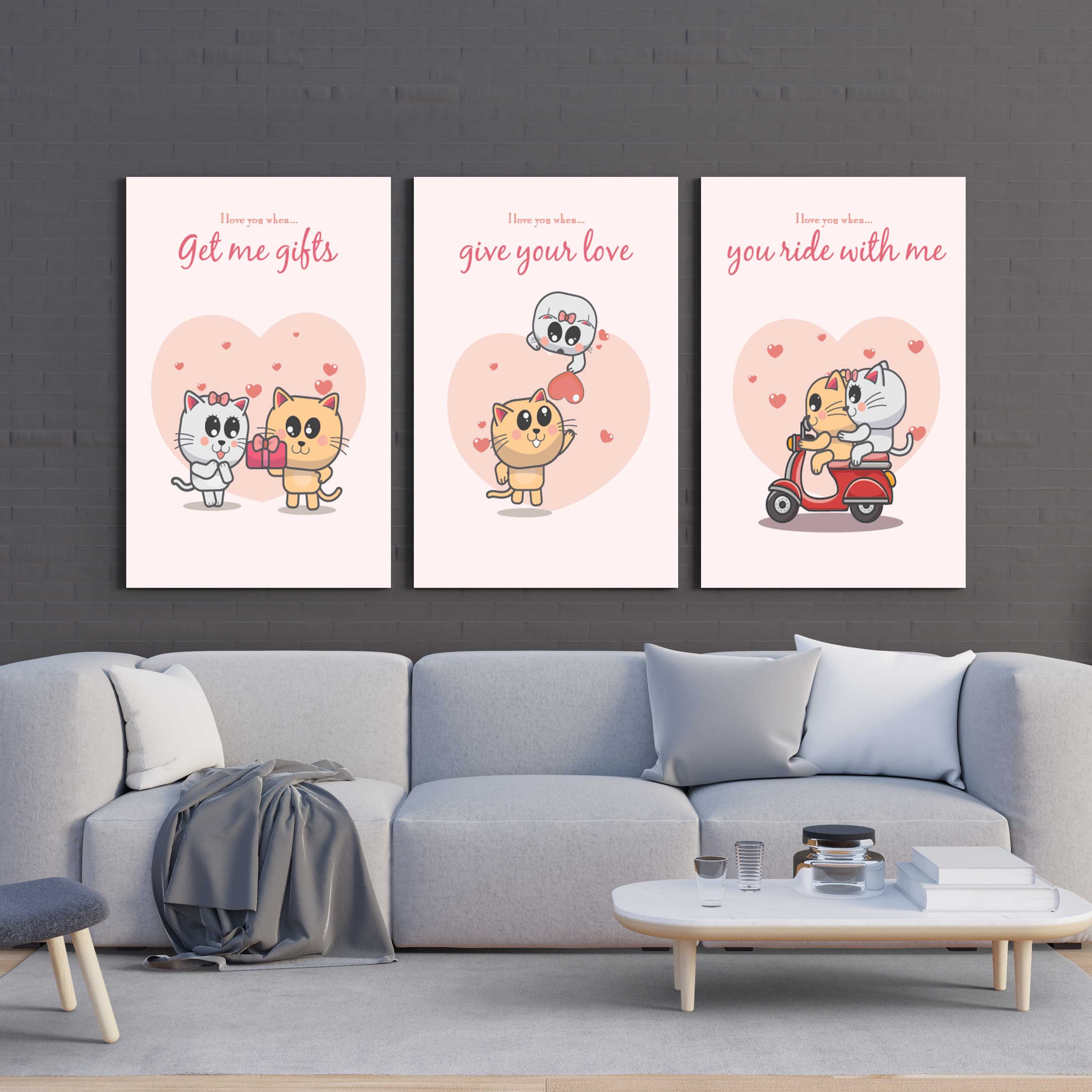 Cute Cats Printable Artwork | Cat Illustration Card | Cute Cat Stickers ...