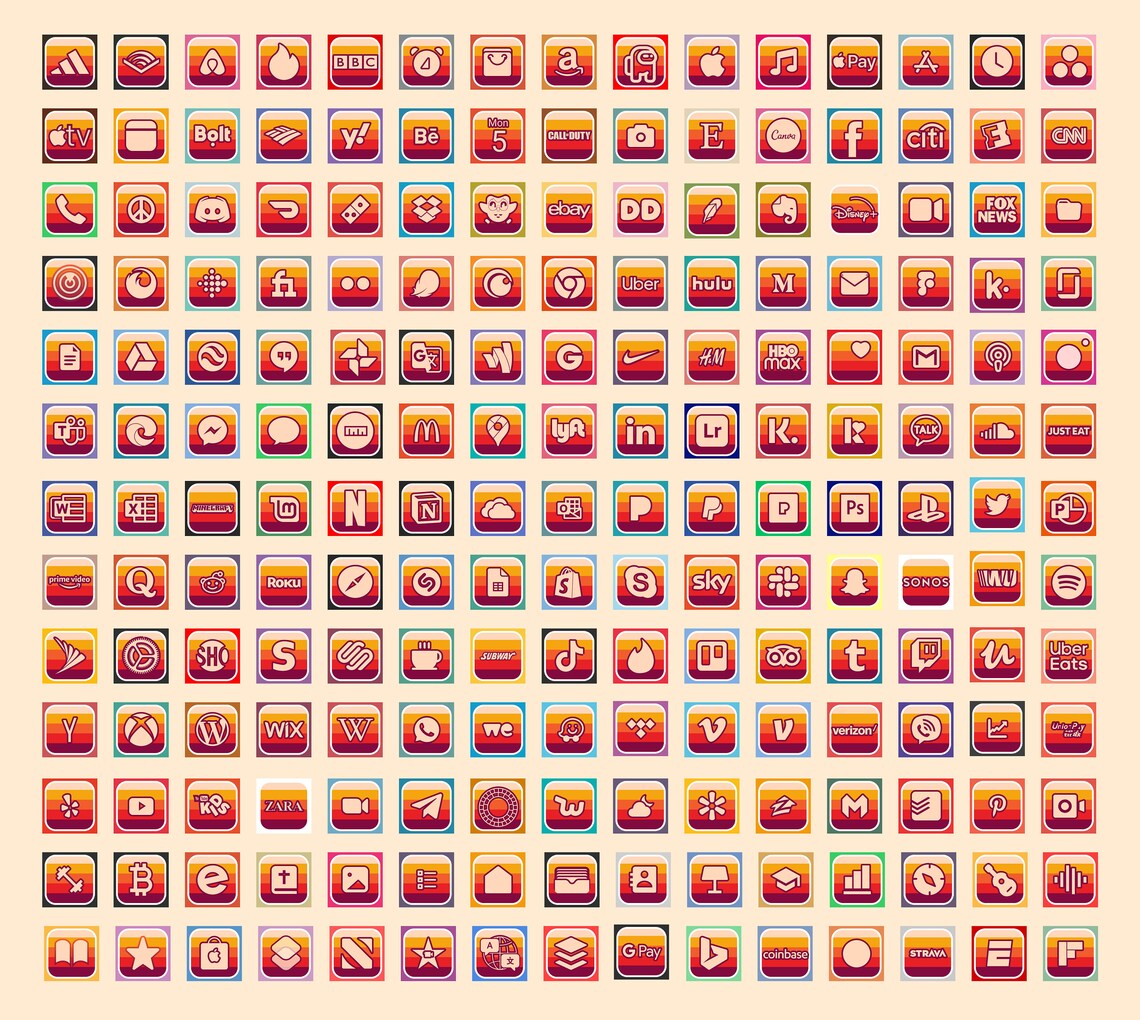 Retro iOS 16 App Icons, iPhones App Icons, Retro App Icons, iOS 16 ...