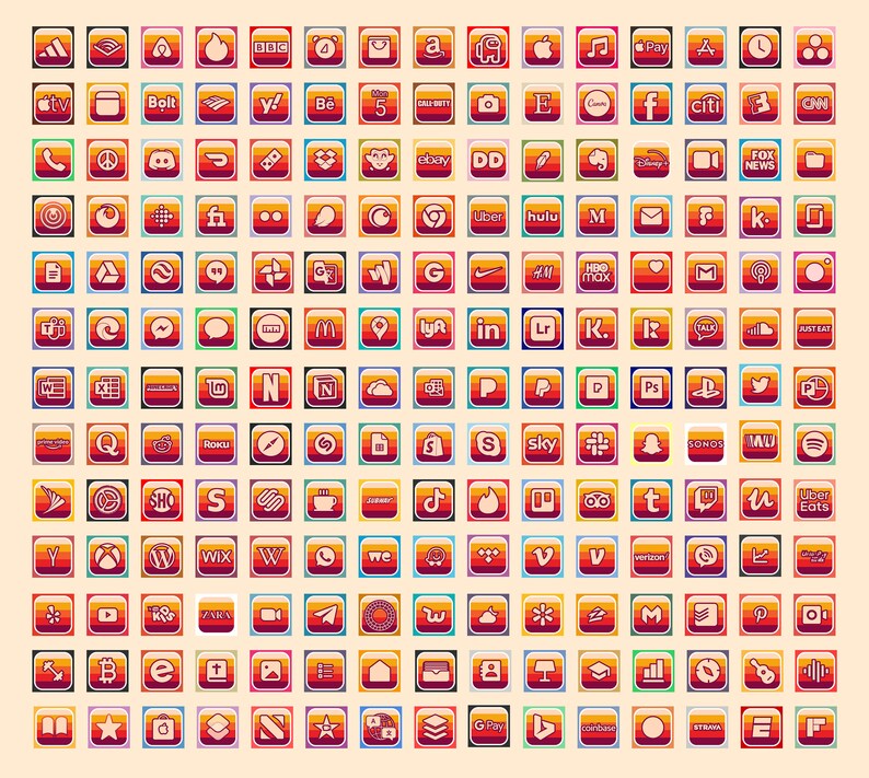 Retro iOS 16 App Icons, iPhones App Icons, Retro App Icons, iOS 16 ...
