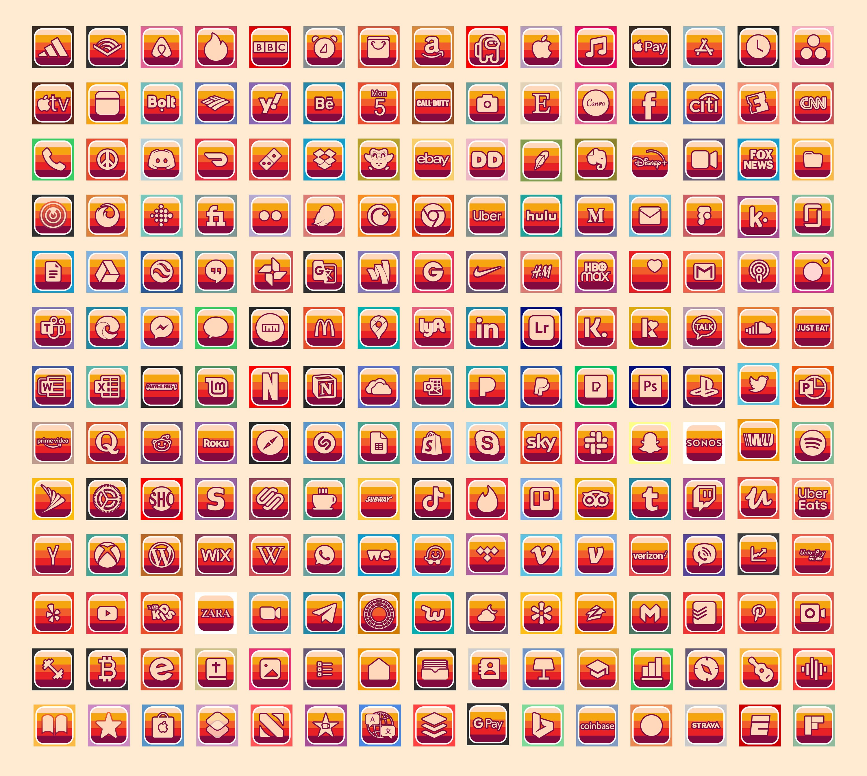 Retro iOS 16 App Icons, iPhones App Icons, Retro App Icons, iOS 16 ...