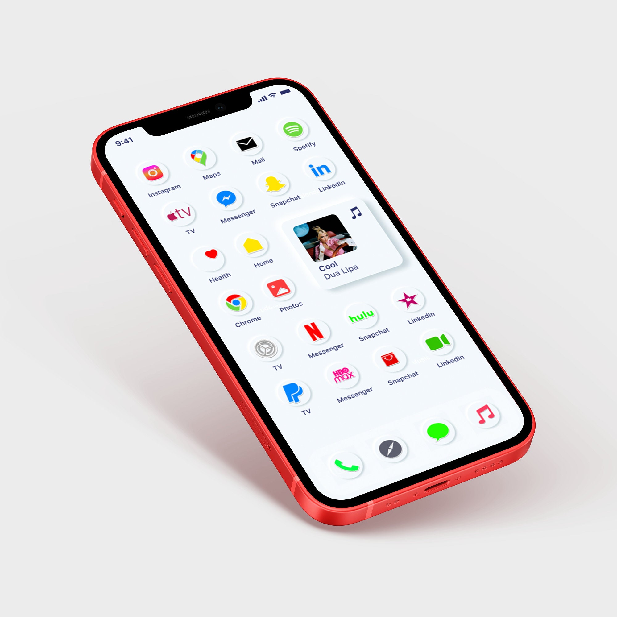 Colourful 3D Ios 16 App Icon Pack Theme Kit, White and Blue, iPhone App ...