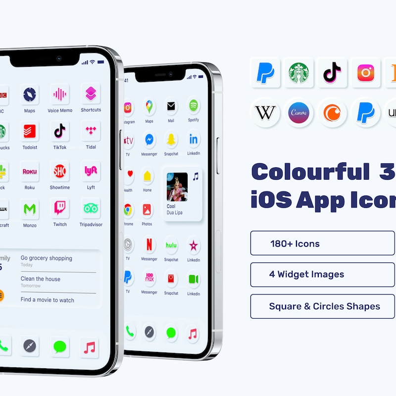 Blue App Icon Pack - Etsy