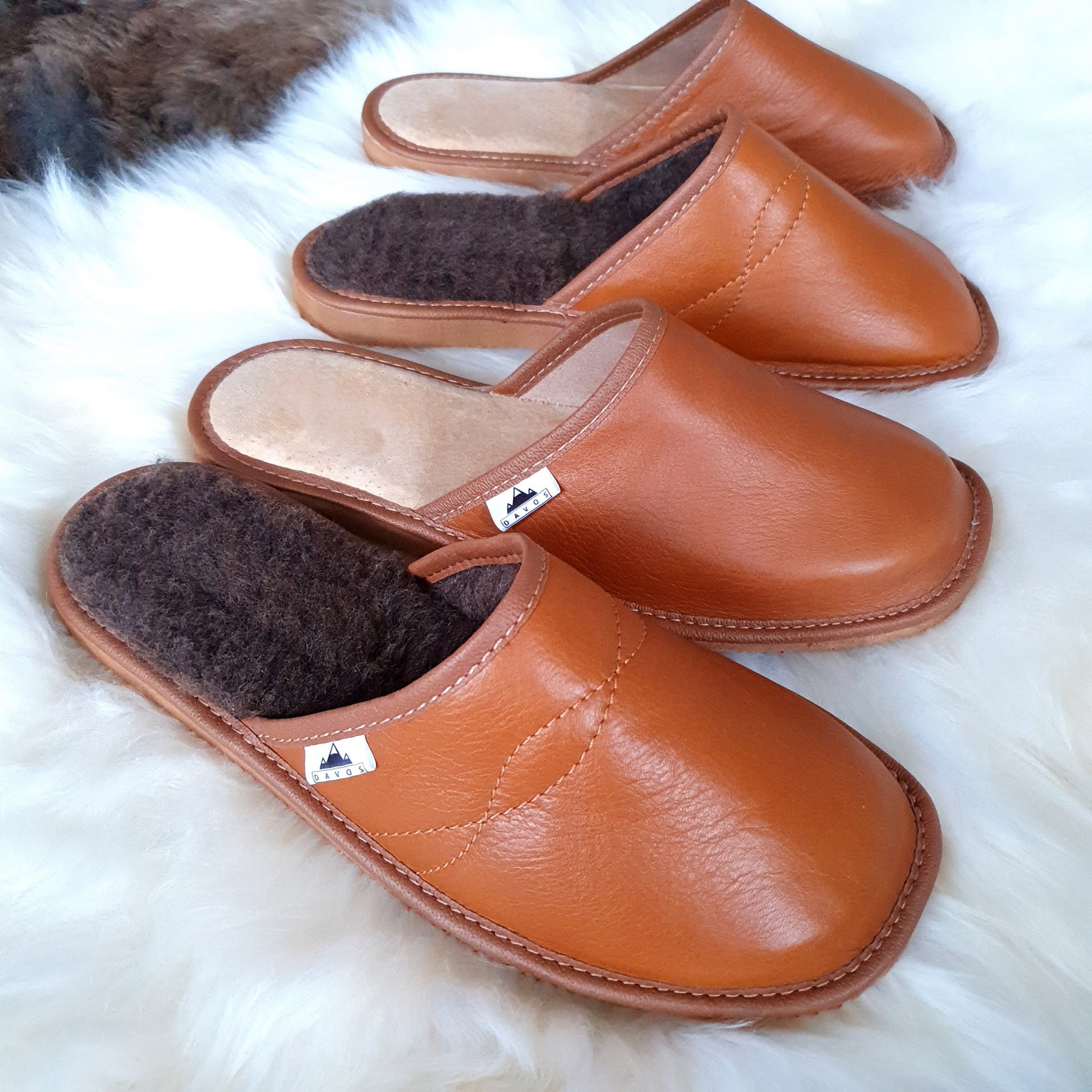 Men's Deluxe Handmade MULE Slippers Real Genuine Leather | Etsy