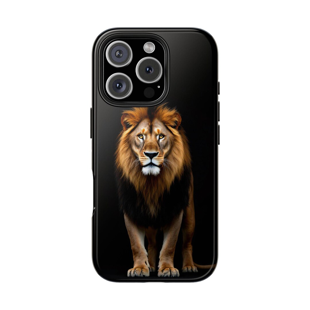 Standing Lion iPhone Case, Majestic Wildlife Design, Tough Phone Case ...
