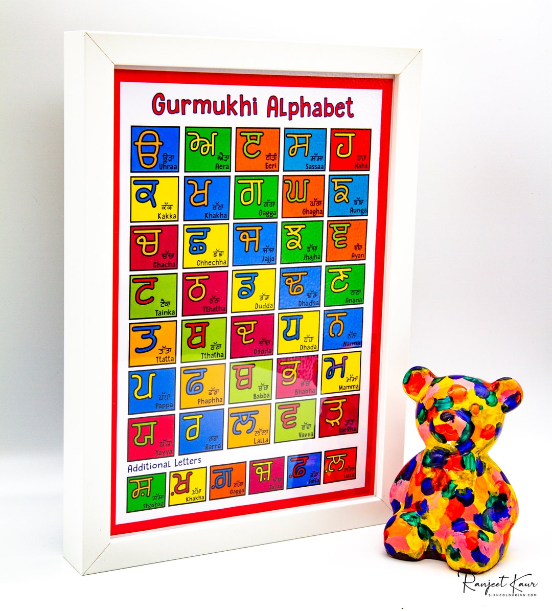 Gurmukhi Punjabi Alphabet Poster Sikh Art Sikh Home Decor Sikh Gifts gurmukhi-punjabi-alphabet-poster-sikh-art-sikh-home-decor-sikh-gifts