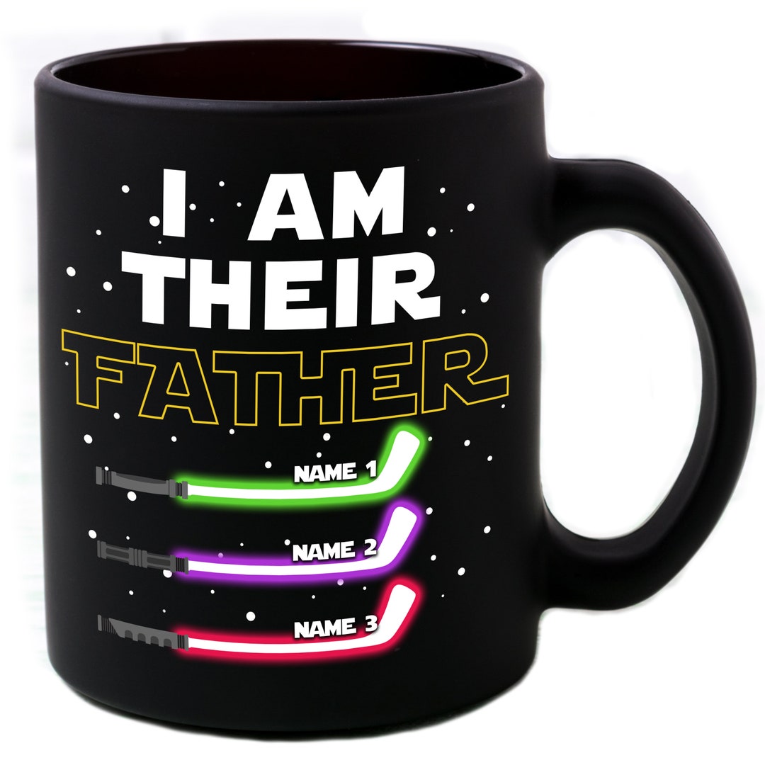 I Am Their Father Mug - Add 1 to 4 Custom Child Names, Hockey Dad ...