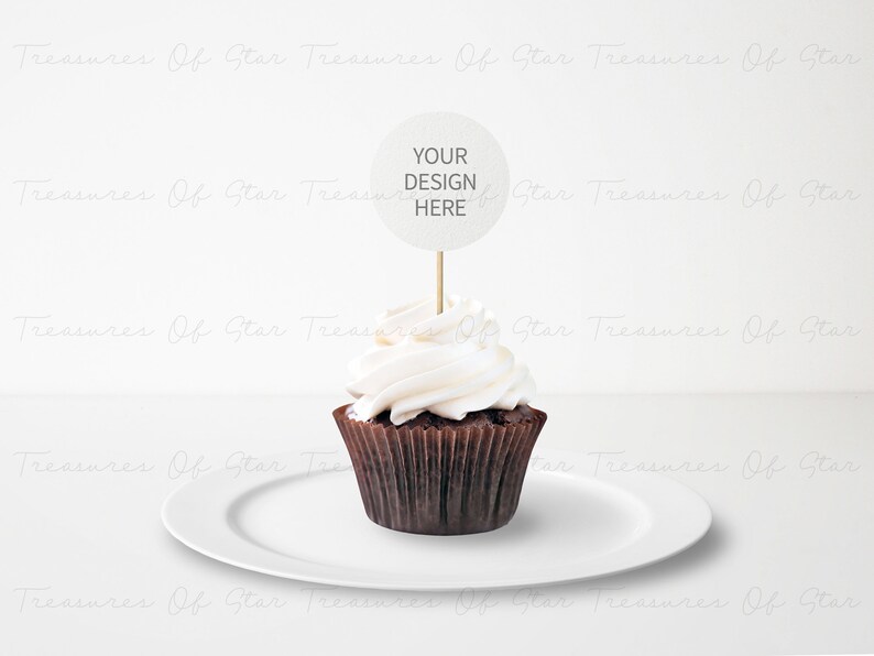 Cupcake Topper Mockup Topper Mockup Circle Topper Mockup - Etsy