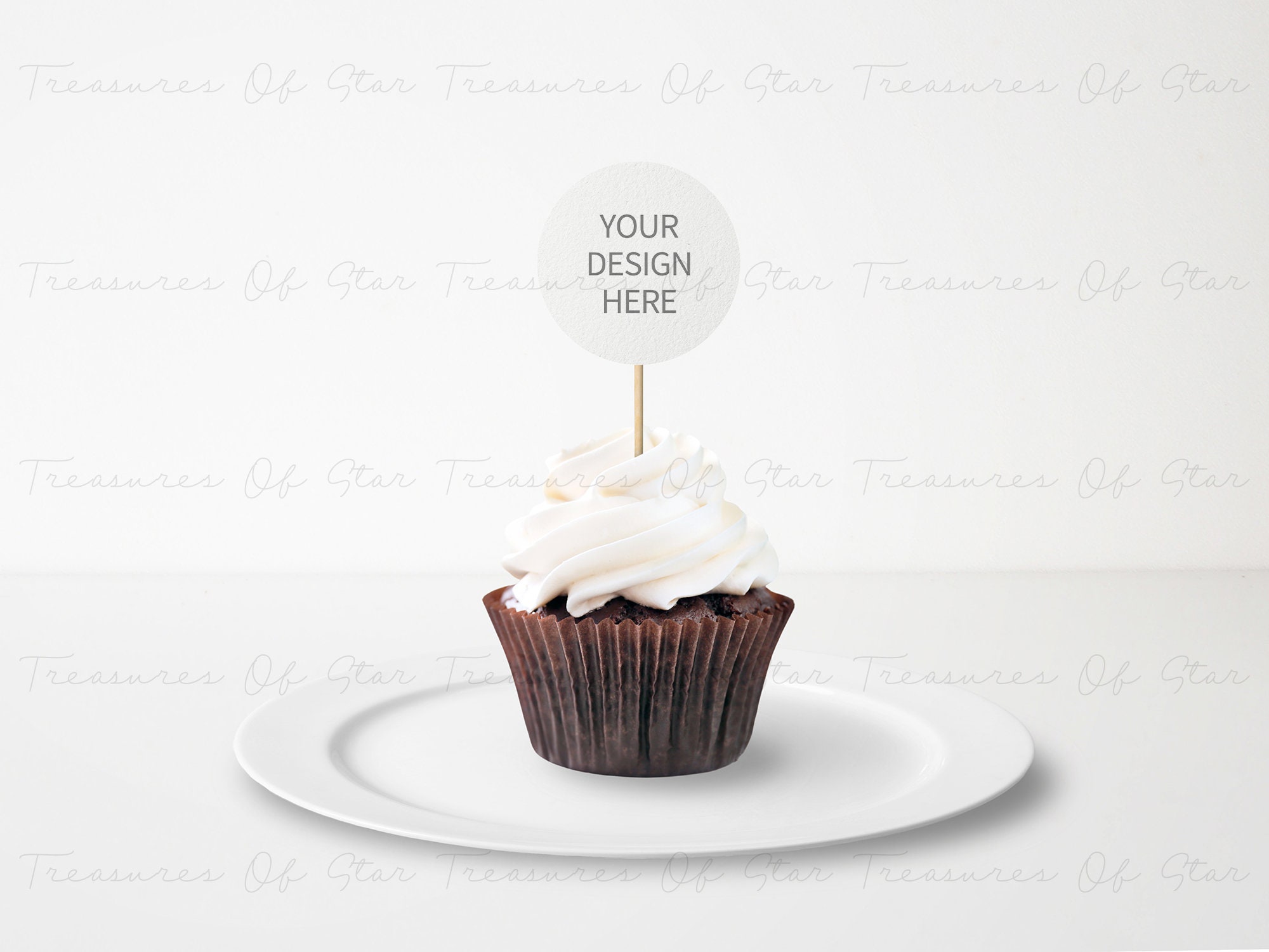 Cupcake Topper Mockup Topper Mockup Circle Topper Mockup - Etsy Canada
