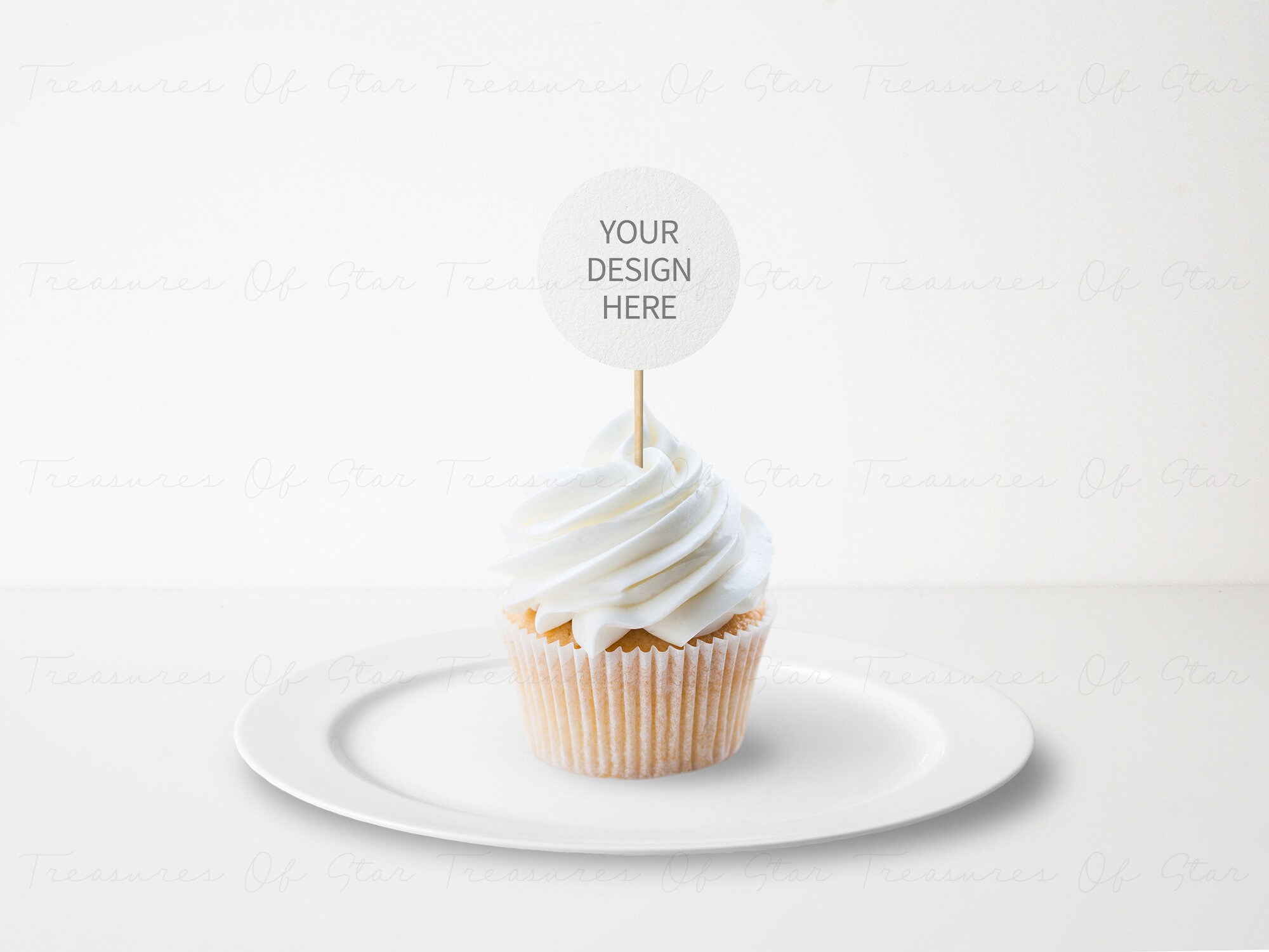 Cupcake Topper Mockup Cupcake Mockup Topper Mockup Circle - Etsy