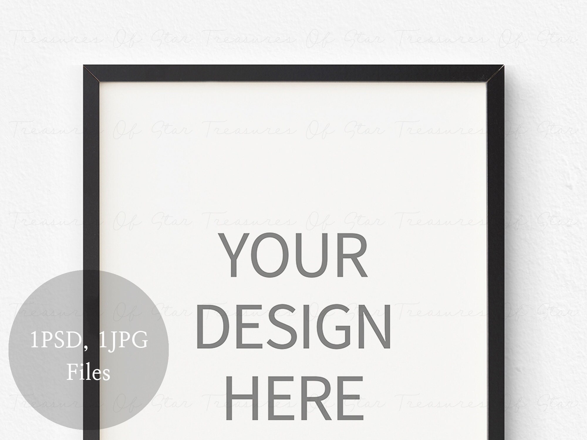 6 Black Frames Mockup Simple Frame Mockup Modern Mockup | Etsy