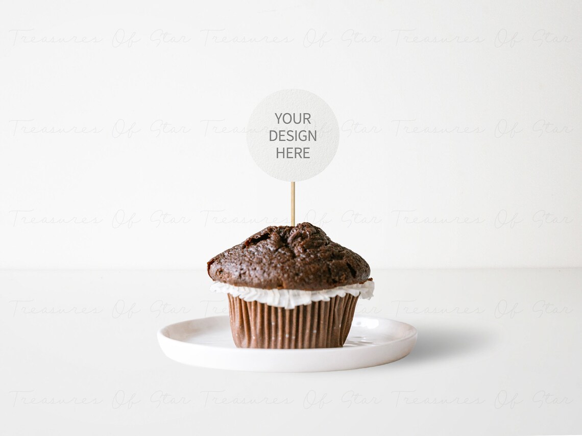 Cupcake Topper Mockup Cupcake Mockup Topper Mockup Circle - Etsy