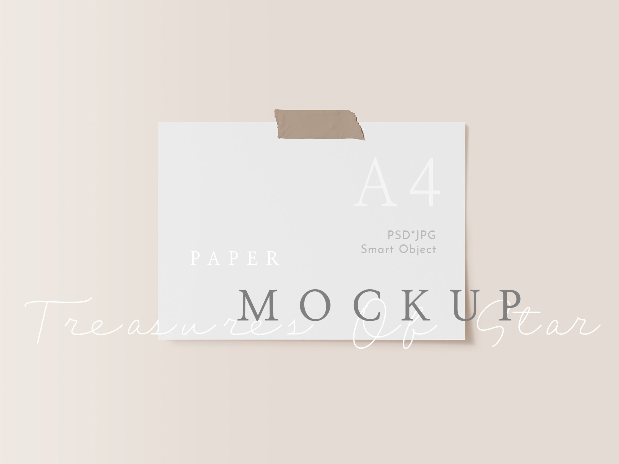 A4 Paper Mockup Horizontal Print Mockup Wall Art Mockup - Etsy