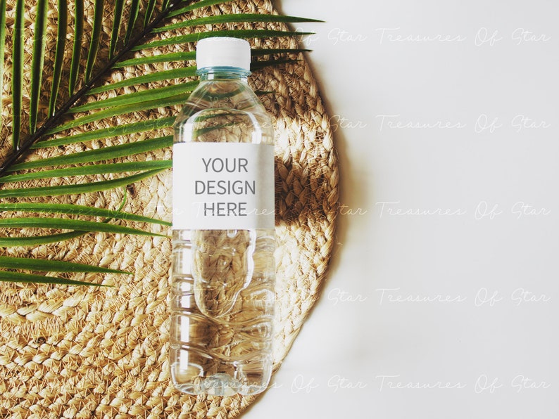 Water Bottle Label Mockup 8x2 Label Mockup Wedding | Etsy