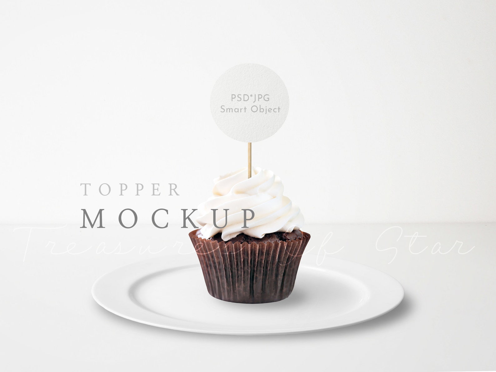 Cupcake Topper Mockup Topper Mockup Circle Topper Mockup - Etsy Canada
