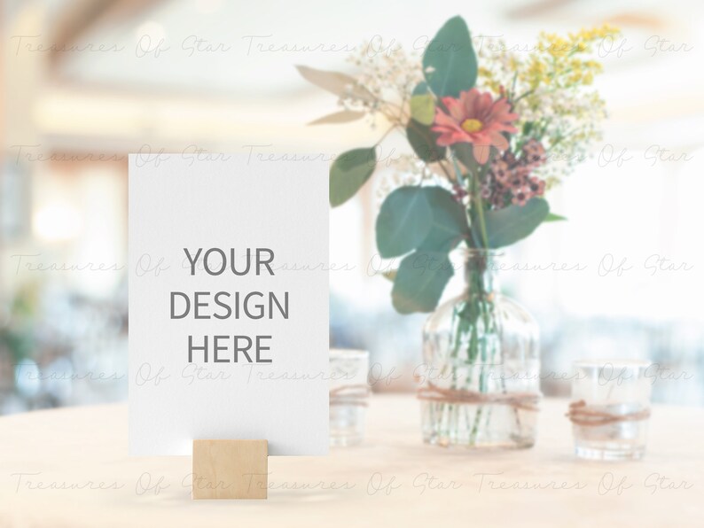 Table Card Mockup Table Number Mockup Place Card Mockup - Etsy
