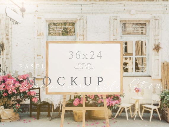 Welcome Sign Mockup Easel Sign Mockup Frame Easel Mockup | Etsy