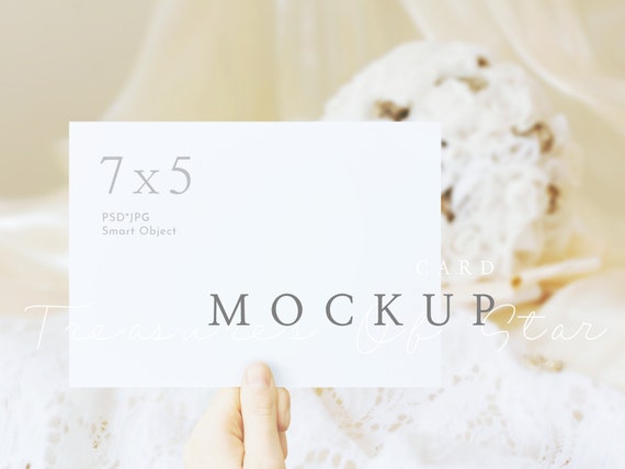 Invitation Mockup 7x5 Card Mockup Wedding Stationery Mockup | Etsy