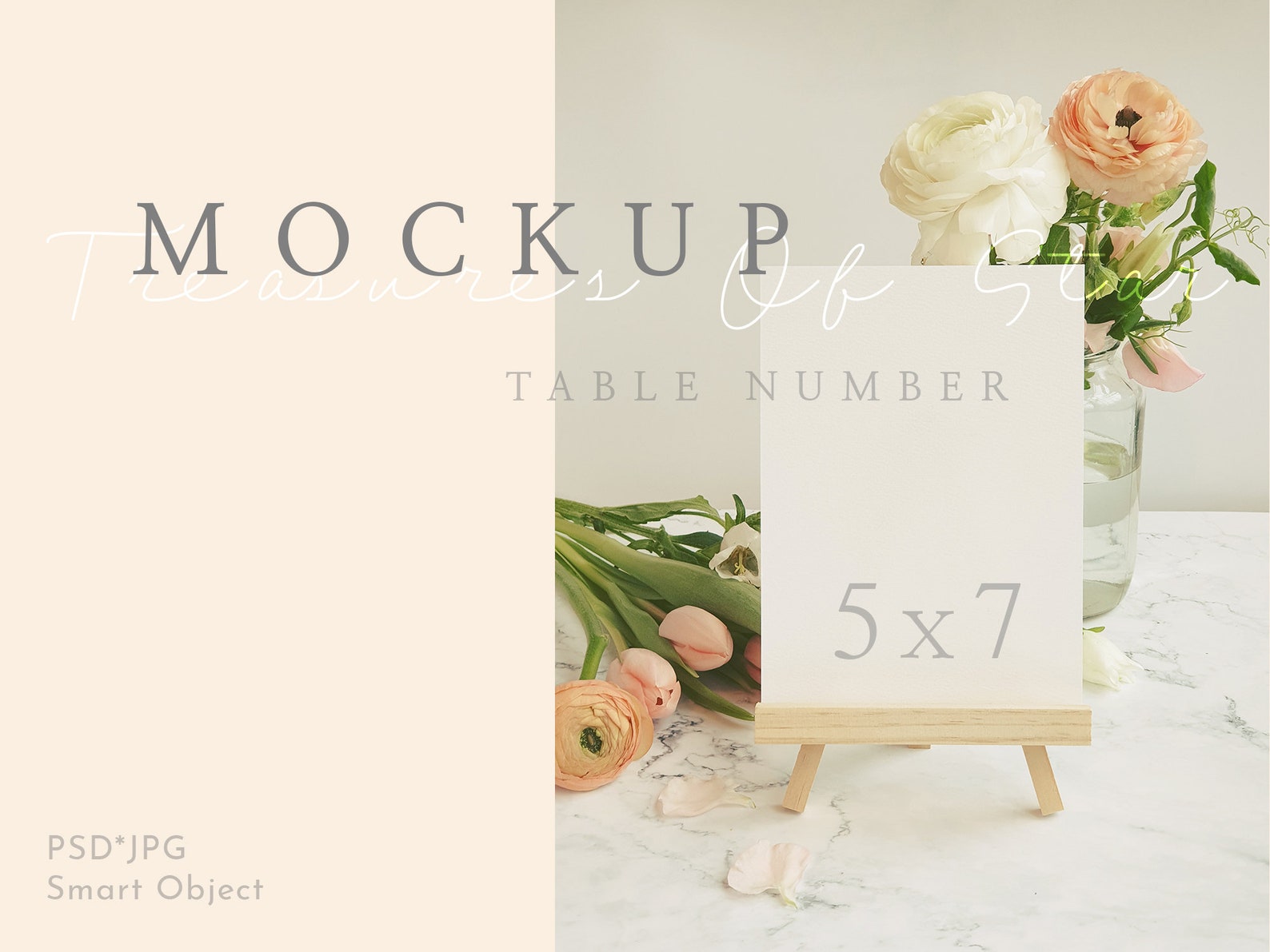 Table Number Mockup Table Card Mockup Wedding Stationery | Etsy