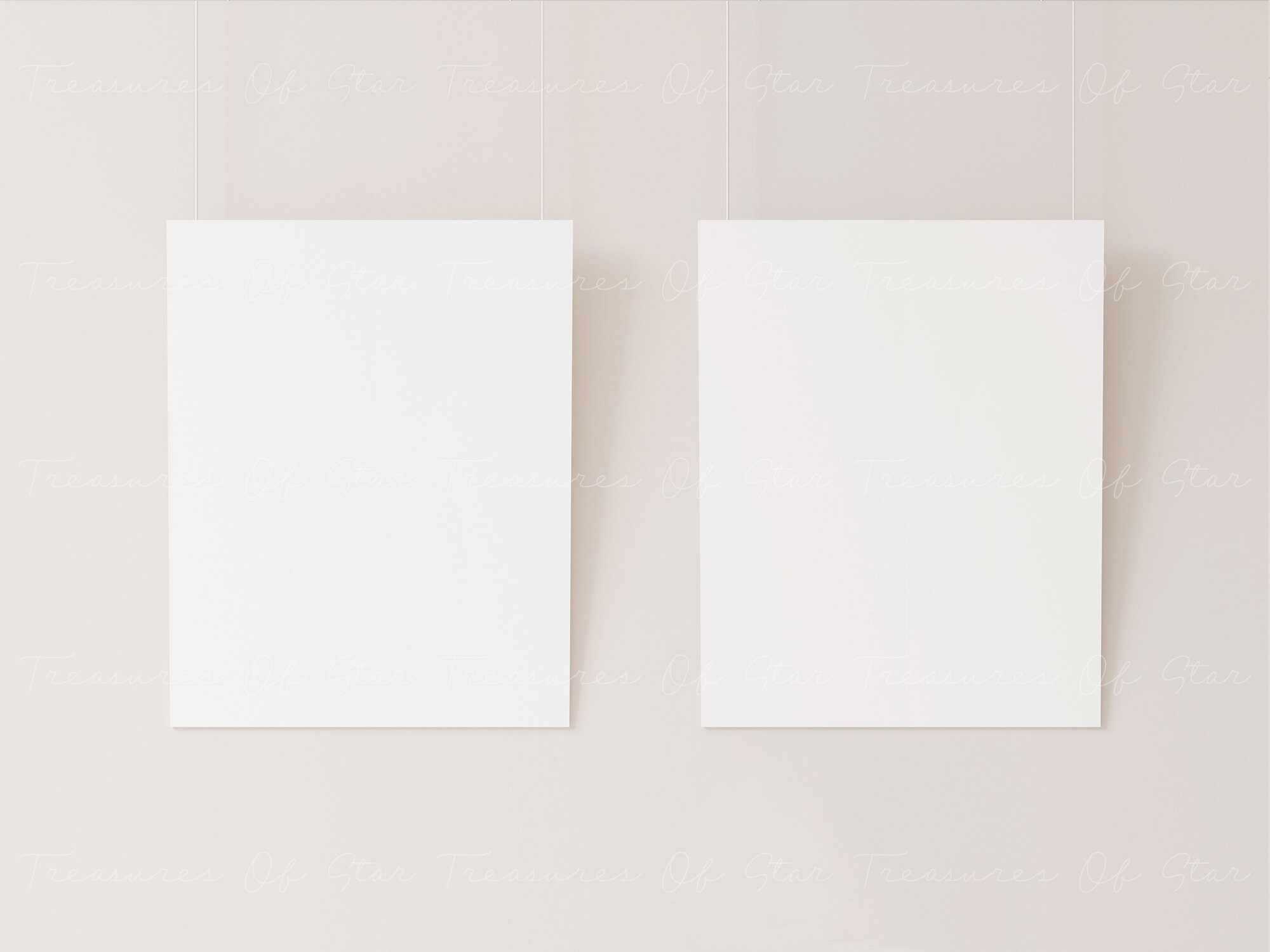 Paper Clips Mockup Hanging Poster Mockup 8x10 Mockup Wall | Etsy