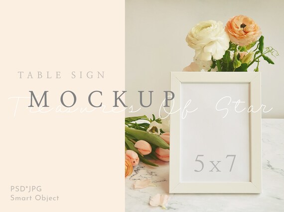 Table Sign Mockup Table Number Mockup Table Card Mockup | Etsy
