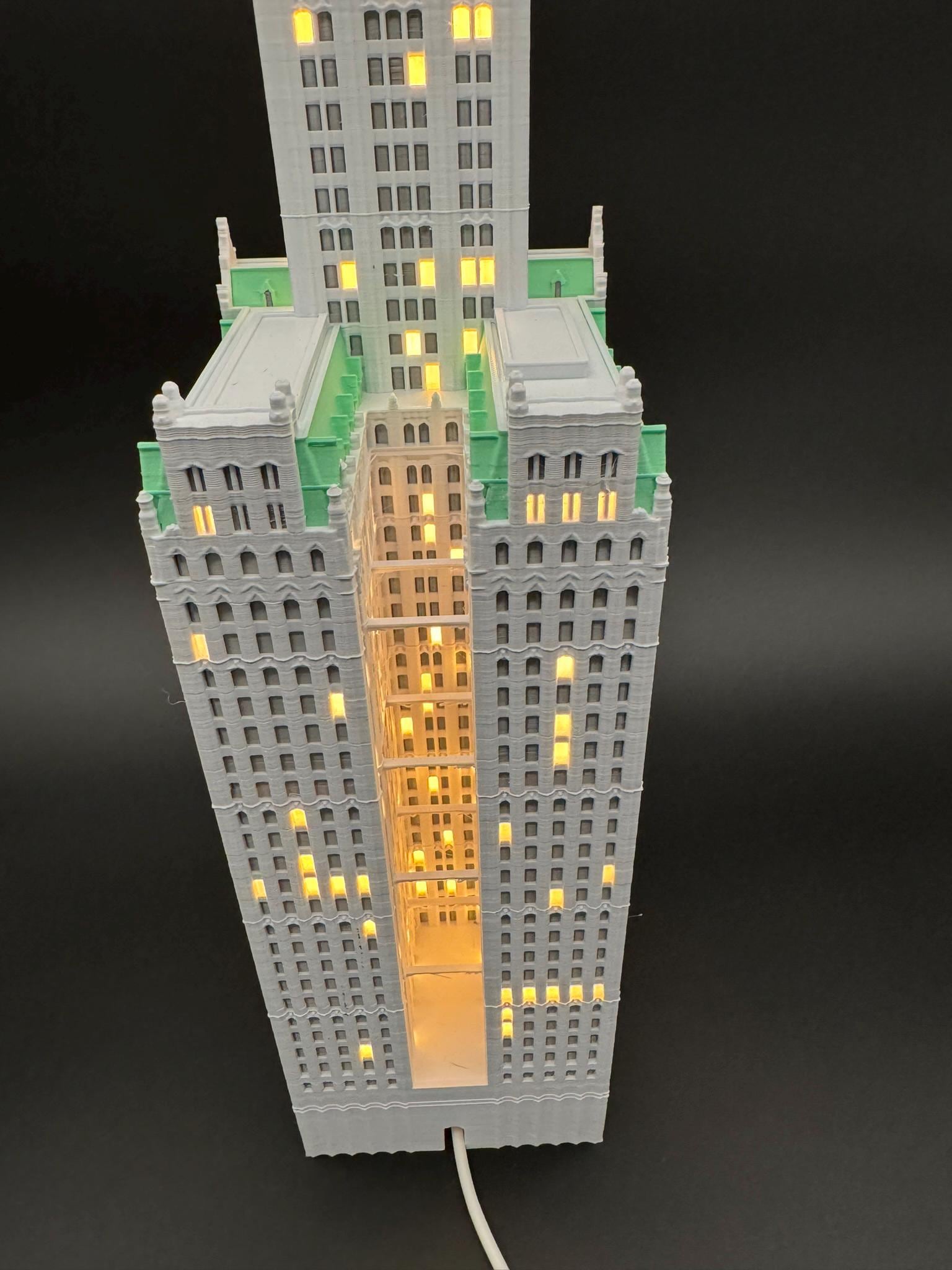 Woolworth Building Light up Model- 3D Printed - Etsy