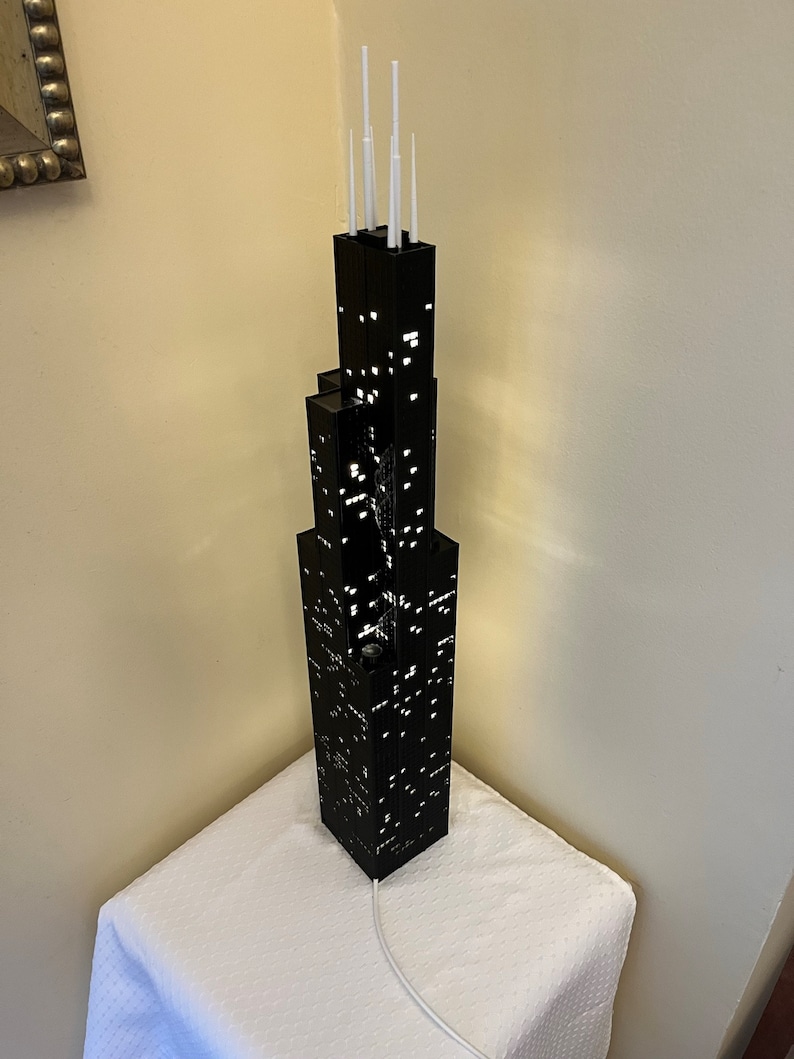 Sears Tower Light up Model- 3D Printed - Etsy